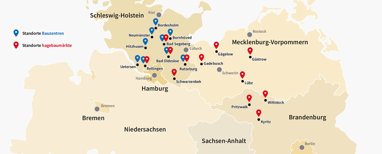 Hagebaumarkt Rellingen » Unternehmen » Standorte